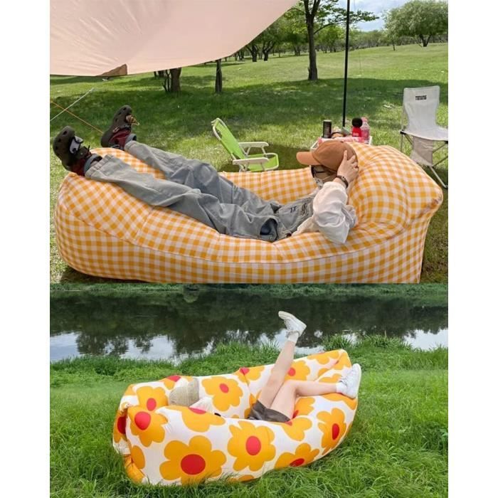 Canapé Gonflable, Camping Fauteuil Gonflable, Imperméable À L'Eau Hamac ...