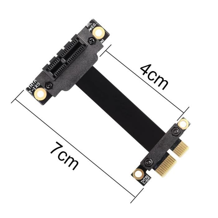 Câble d'extension PCIE 90° PCI Express 3.0, 1 x mâle vers femelle ...