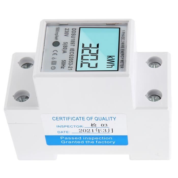 DDSU1897 Compteur d'Énergie Intelligent Compteur de Puissance Micro ...