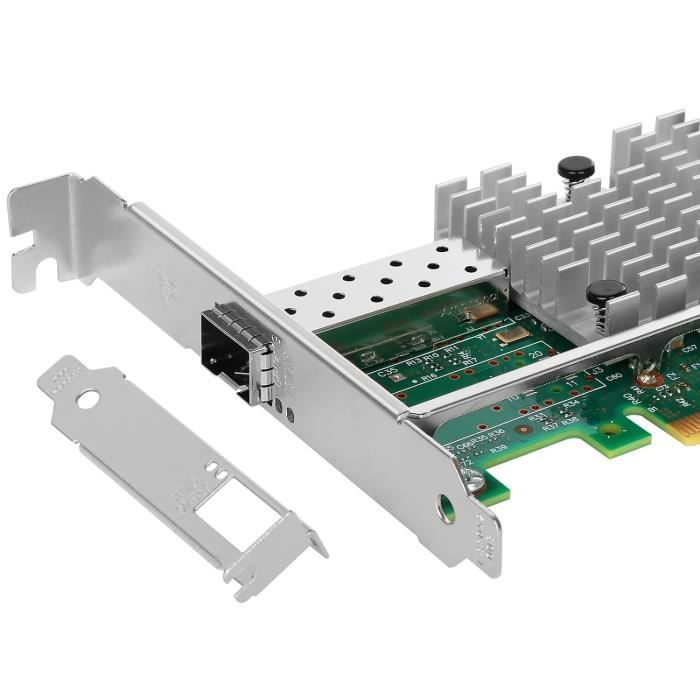 Euqvos pour Intel X520-DA1 10GbE Carte Réseau 82599ES Chip 1x SFP+ Port ...