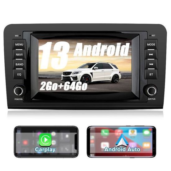 AWESAFE Autoradio Android 13 2Go+64Go pour Mercedes Benz ML-Classe W164/GL-Classe X164 (2005 ...