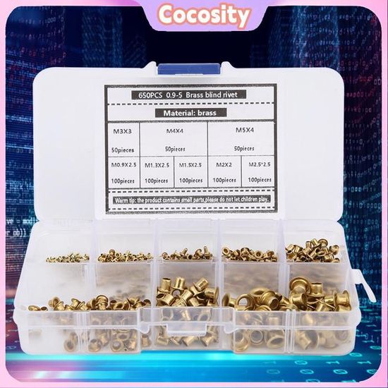 Cocosity Rivet oeillets Oeillets pour Tissu, 650 Pièces Oeillets en ...
