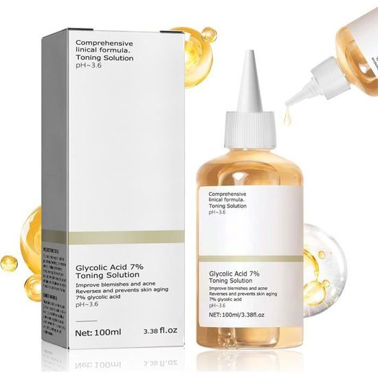 Acide Glycolique Toner Visage, Lotion Tonique Visage, Toner Tonique ...