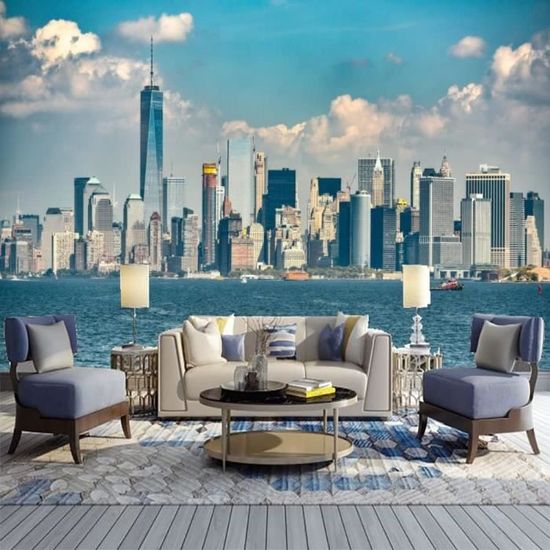 Papier Peint Intissé De Paysage Urbain De New York Manhattan, Paysage ...