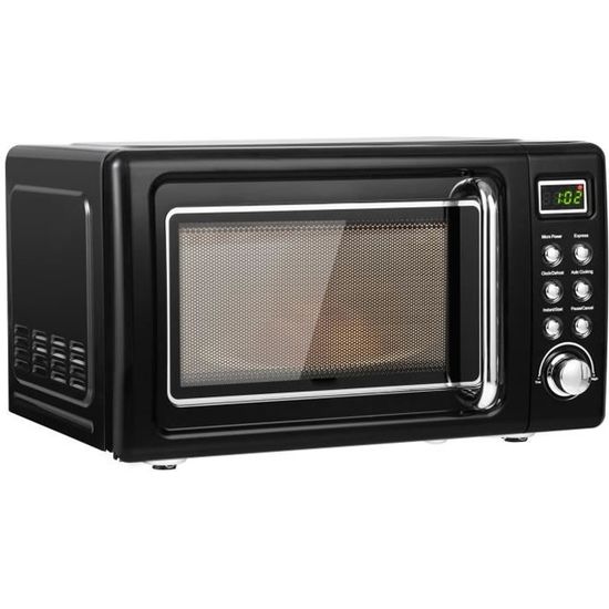 COSTWAY Micro-ondes 20 L 700 W Style Rétro 5 Niveaux 8 Menus LED ...