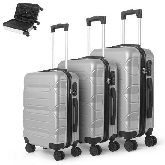 KITYTETY Set de 3 Valises Rigides Légeres - Avec Serrure à Combinaison ...