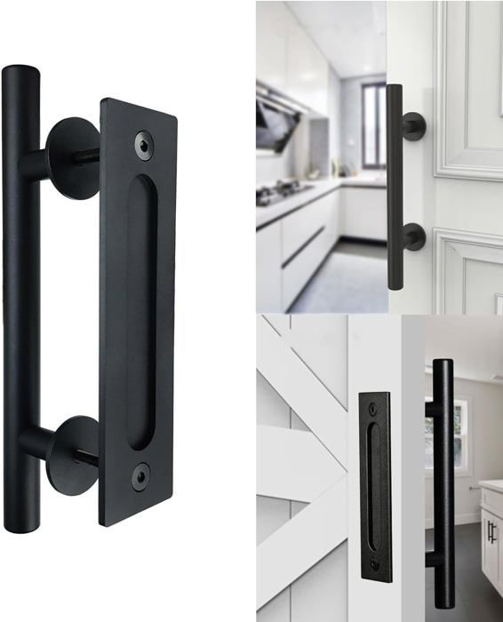 24Cm Poigne De Porte CoulissanteRustique Poigne De Porte De Grange Noir ...