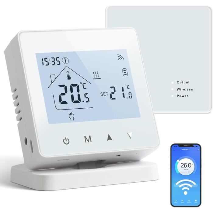Thermostat Connecté Beok - Wifi Sans Fil +Récepteur Chaudiere Gaz ...