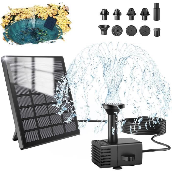 Fontaine Solaire Pompe,2024 Upgraded Fontaine Exterieure de Jardin mit 9.84ft Fil,Solaire ...