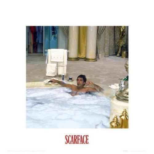 SCARFACE - PACINO - bath - 40x40cm - AFFICHE - POSTER - ART PRINT ...