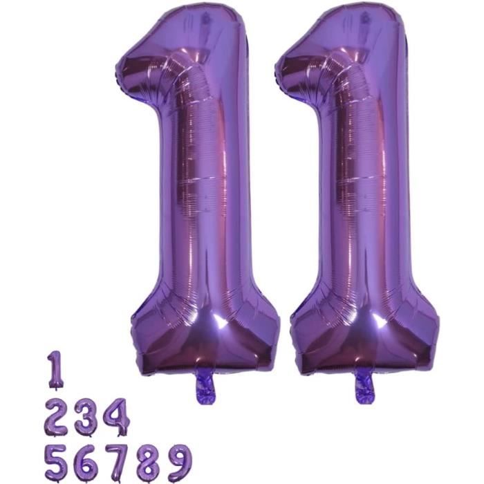 Ballon 11 Ans Violet Xxl Ballon Anniversaire 11 Ans Decoration, Ballon ...
