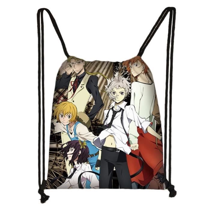 Anime Bungou Stray Dogs drawstring bag boys girls fashion storage bags ...