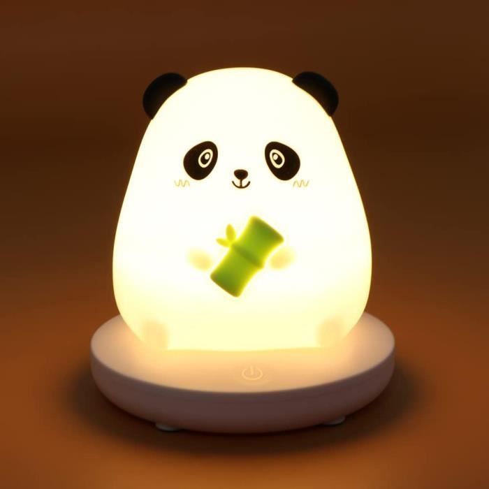 Veilleuse Led Pour Enfants, Veilleuse Panda Mignon, Veilleuse En Silicone Souple Avec Capteur ...