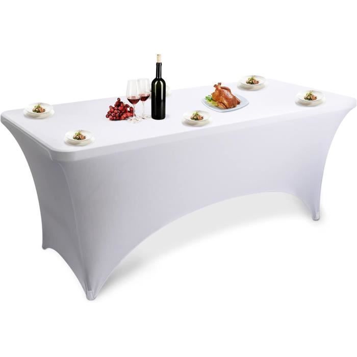 Stretch Nappe Housse De Table Polyester Nappe Rectangulaire Table ...