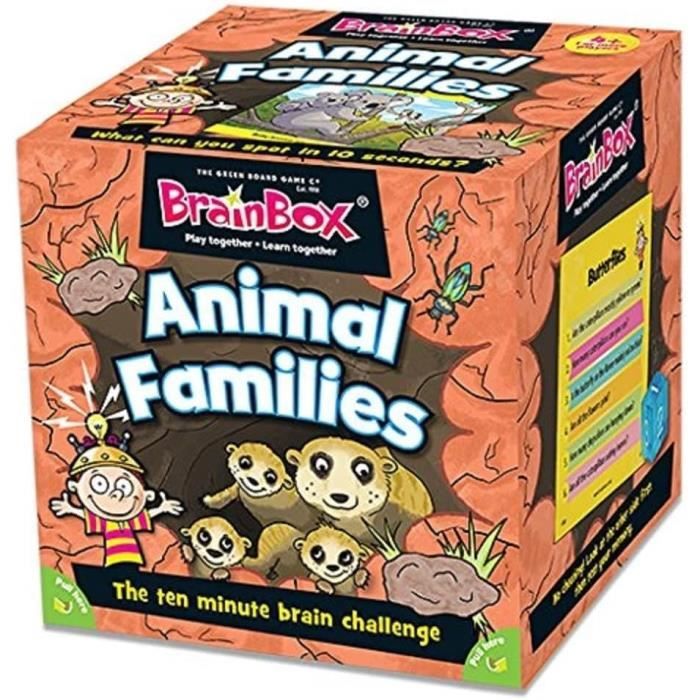 Green Board Games Brainbox Animal Families[h6060] - Cdiscount Jeux - Jouets