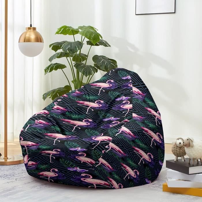 Gros Pouf Chambre Ado Sans Remplissage, Impression 3D De Flamant Rose ...