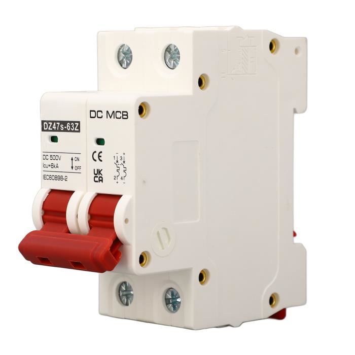 Disjoncteur CC EJ.life - Protection courts-circuits - Arc disjoncteur miniature DC 500V 2P (63A ...