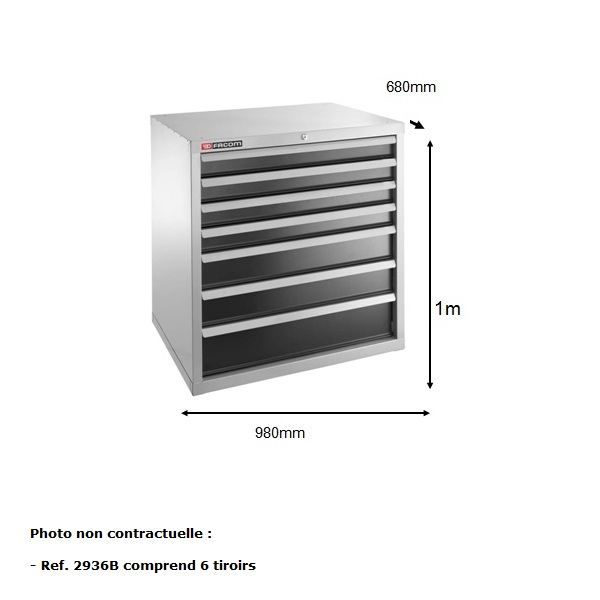 Meuble industriel charges lourdes à 9 tiroirs Facom 2939B - Cdiscount ...