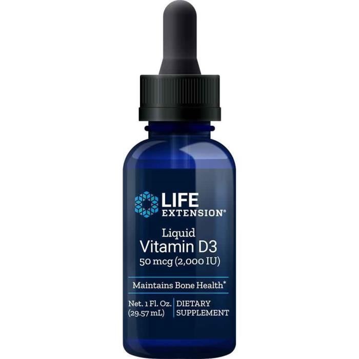 Compléments alimentaires, Life Extension, Liquid Vitamin D3 02244 ...