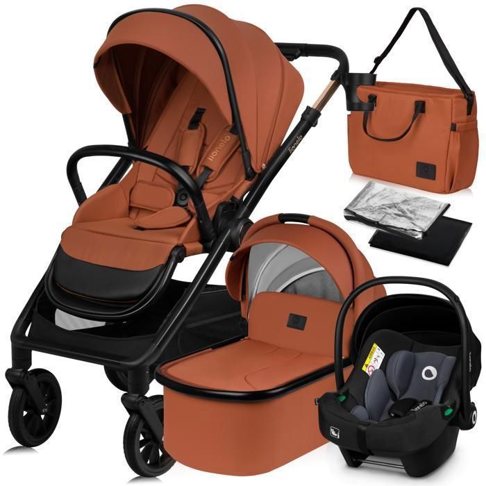 Poussette bébé 3en1 LIONELO Layla - Naissance jusqu'à 22kg - Inclu ...