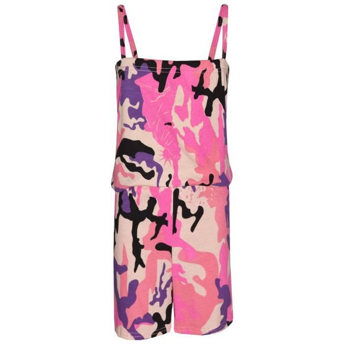 Filles Combishort Enfants Designer Camouflage Imprimé Tout en un ...