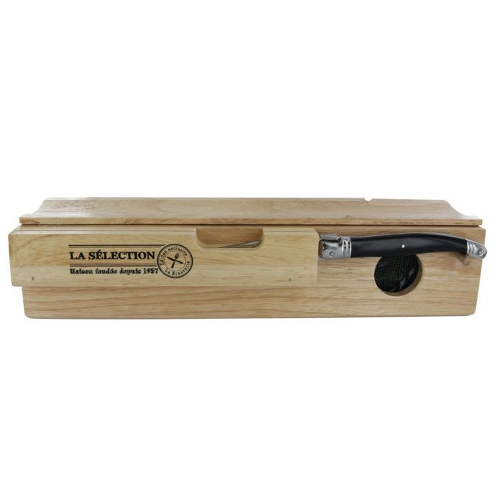 Cave à Saucisson & Couteau "Boisée" 32cm Naturel - Cdiscount Bricolage