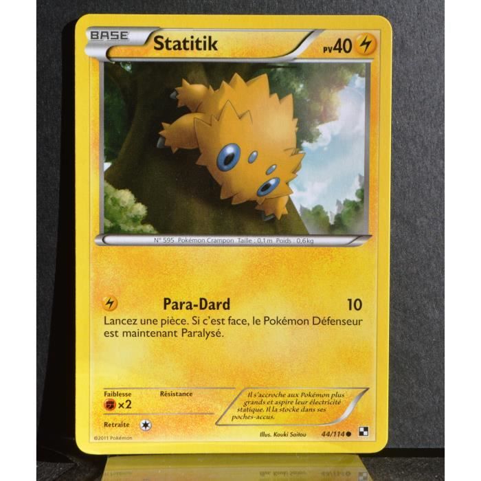 Carte Pokémon 44-114 Statitik Noir & Blanc NEUF FR - Cdiscount Jeux ...