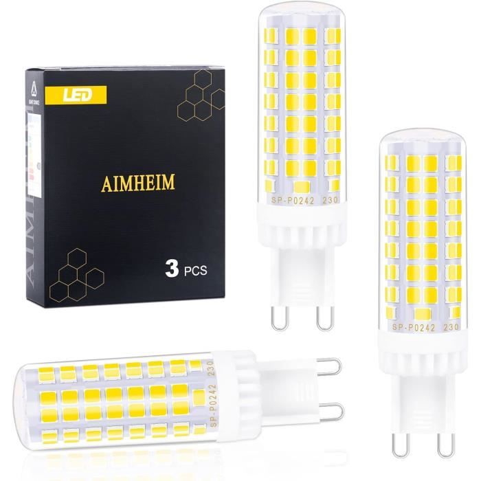 Ampoule Led G9 Dimmable 7W 4000K Blanc Neutre, Équivalent 70W Lampe Halogène, 710Lm, Ampoule Led ...