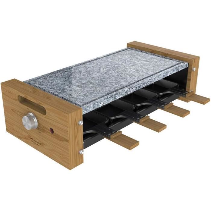Raclette Cheese&Grill 8600 Wood Allstone. Puissance 1200 W, Plaque En ...