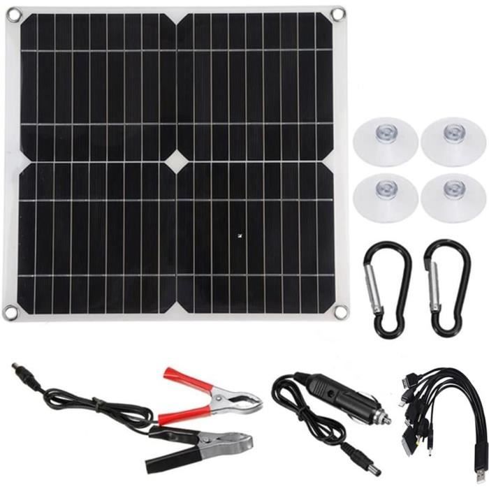 Kit De Panneau Solaire Pliable 50W, Batterie Solaire Étanche Pour Chargeur Solaire Portable ...