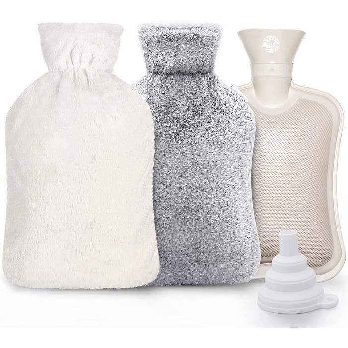 Bouillotte De 2L Avec 2 Housses Souple Et Entonnoir Pliable, Bouillotte ...