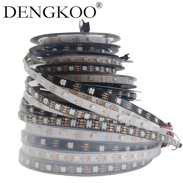 BANDE LED,WS2812B White PCB-5m 30 IP30--Bande lumineuse Led WS2812B ...