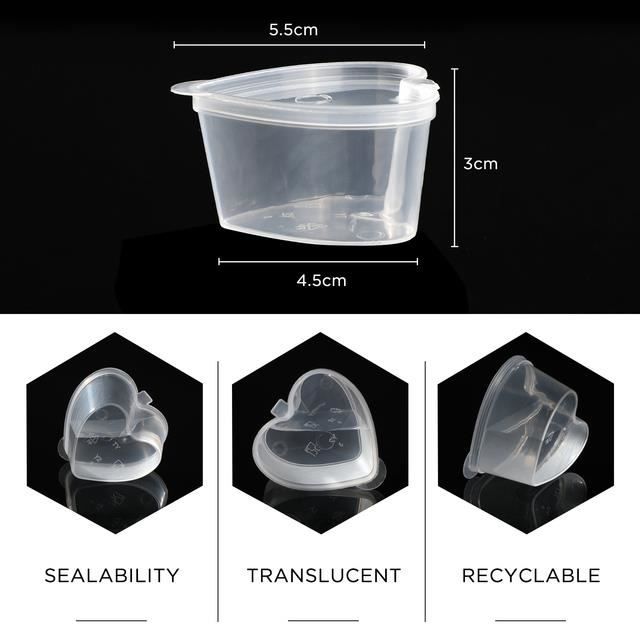 POT A EPICES,45ml 10pcs--Boîte'assaisonnement en plastique jetable ...