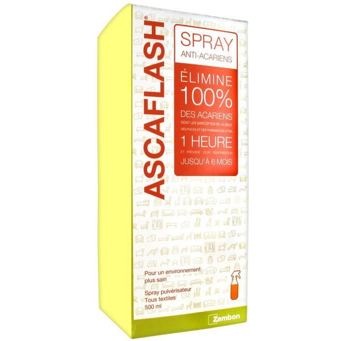 Zambon Ascaflash Spray Anti-Acarien 500ml - Cdiscount Santé - Mieux vivre