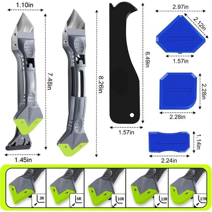 Outils de l'enlève joint 5 en 1 - Acier inoxydable - Kit Lisseur de ...