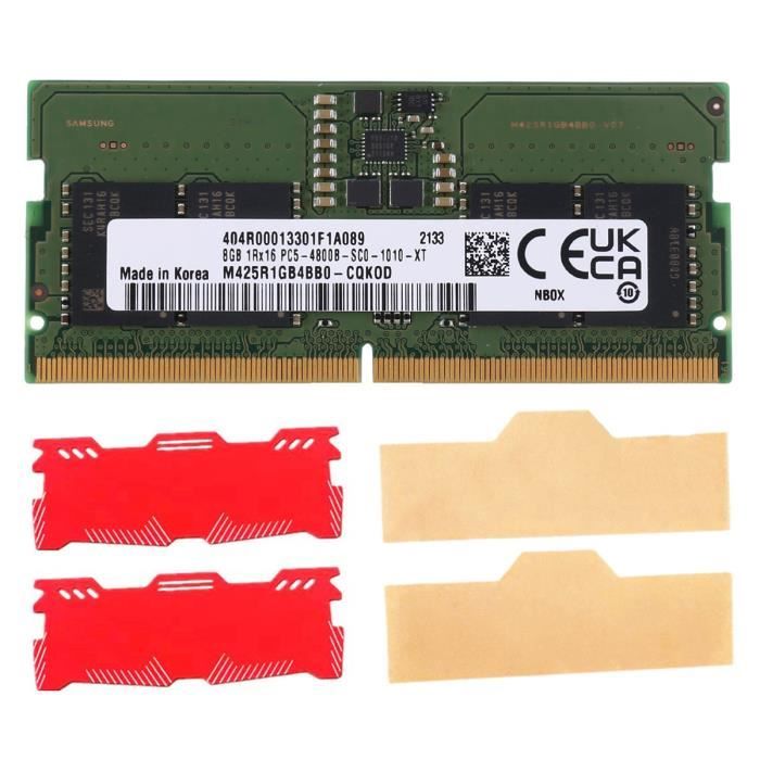 DDR5 8 Go RAM pour Ordinateur Portable 4800 Mhz MéMoire + Gilet de ...