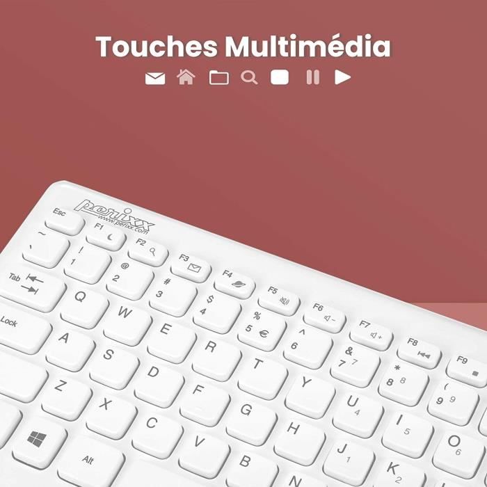 Mini Clavier Bépo USB Filaire - Clavier Chiclet avec 11 Touches de ...