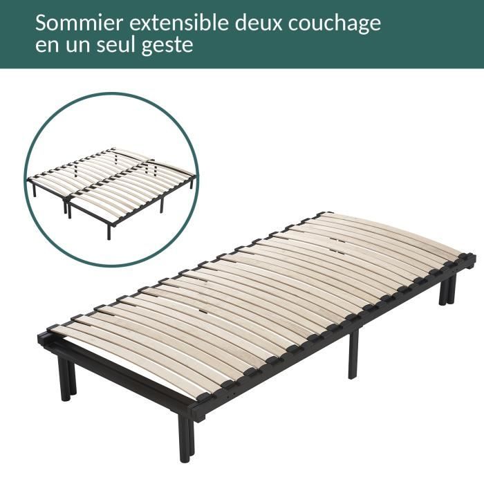 Sommier Extenso | Modulable selon vos besoins | Couchage simple ou ...