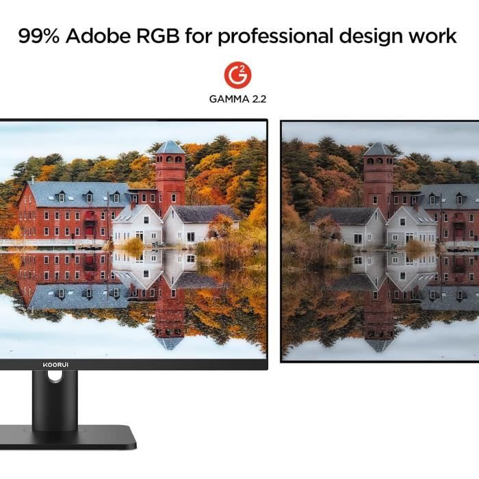 Moniteur Qhd 27 Pouces, Écran De Conception Pc (2560 * 1440P, Panneau ...