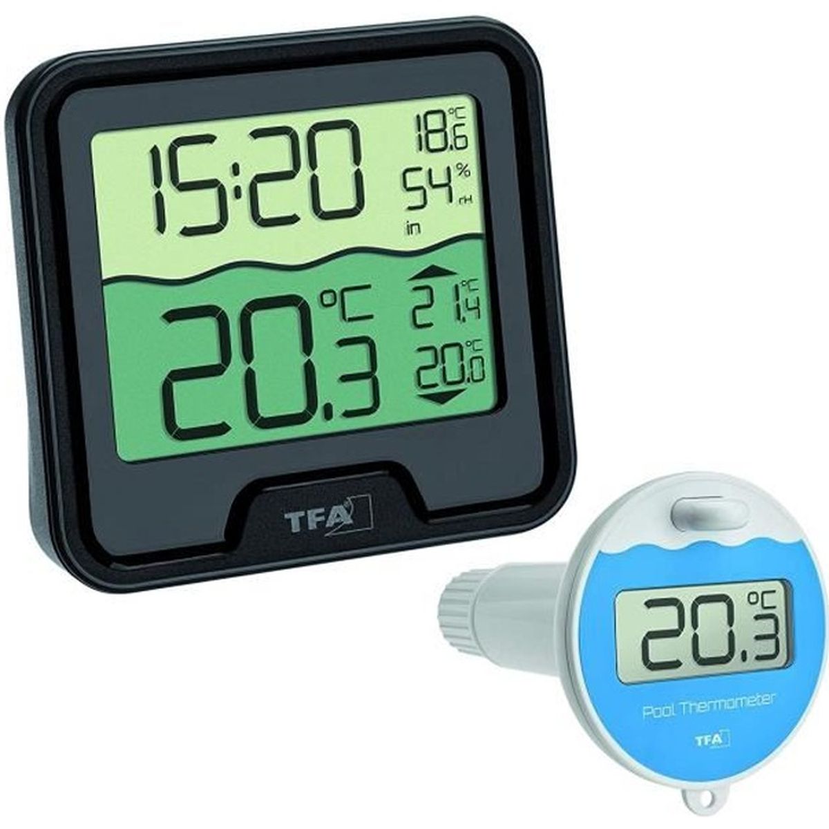 TFA-Dostmann Marbella 30.3066.01 Thermomètre de Piscine sans Fil Noir ... TFA-Dostmann Marbella 30.3066.01 Thermomètre de Piscine sans Fil Noir ...