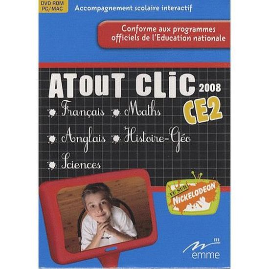 Atout Clic 2008 Niveau CE2 Jeu PC MAC - Cdiscount Informatique