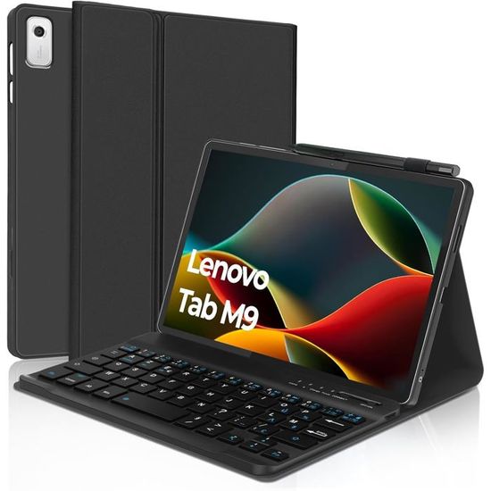 Clavier pour Lenovo Tab M9 9'' 2023 AZERTY Français Clavier Bluetooth ...