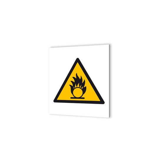 Pictogramme Danger Matières Comburantes - Panneau Dibond 20x20 cm ...