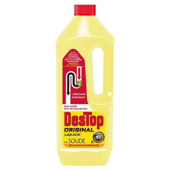 LOT DE 9 - DESTOP : Déboucheur liquide surpuissant Original a la soude ...
