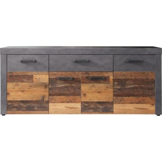 INDY buffet bas 4 portes, 1 tiroir - Cdiscount Maison
