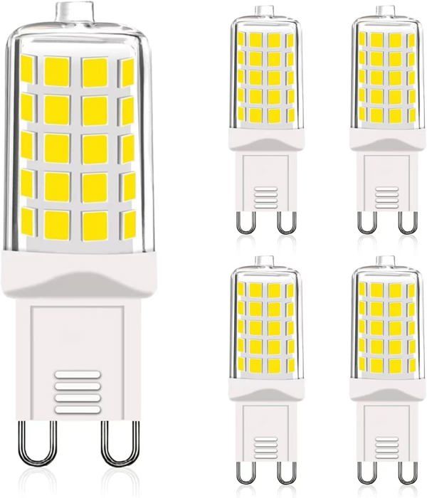 Ampoules G9 LED 6000K Blanc Froid Non Dimmable 5pcs G9 230V 4W 450Lm LED quivalent une ampoule ...