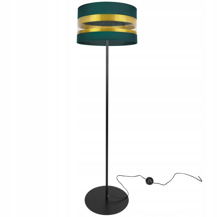 Lampadaire - Light-Home - Intense Gold - Abat-jour rayé - Métal - 153 ...