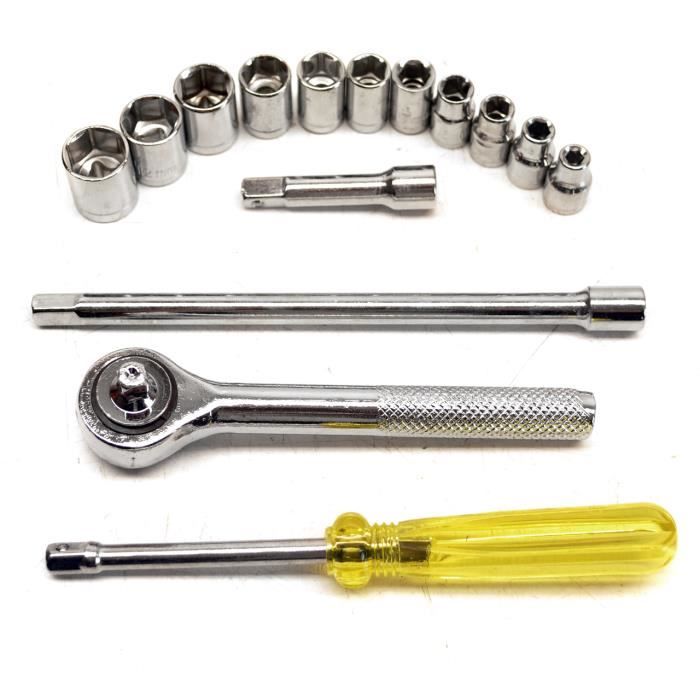 17PC à prise 1/4" Drive métriques cliquet Extension mm Sil180 ...