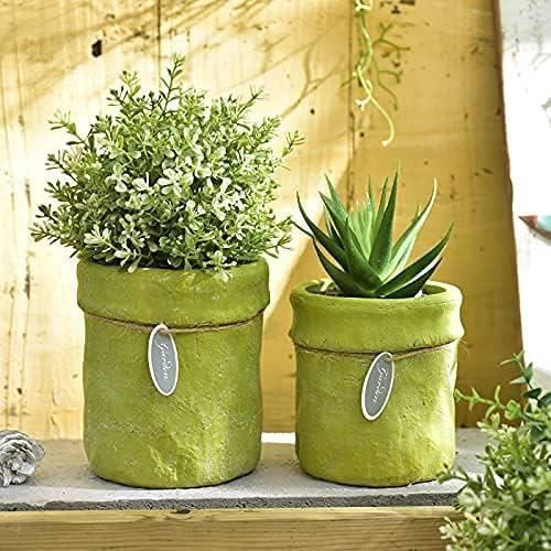 Pot De Jardinière En Grès Vert Avec Trou De Drainage, Petits Pots De ...