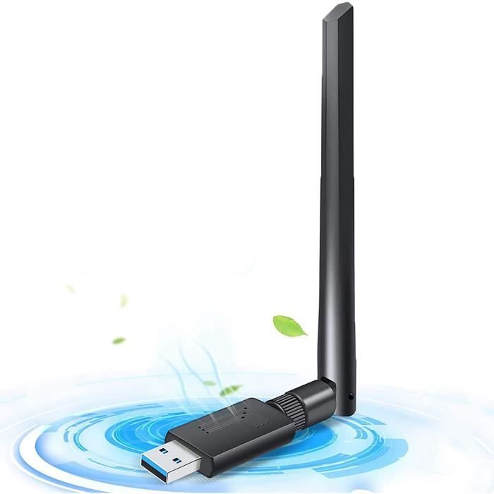 Clé WiFi AC 1200Mbps, Adaptateur WiFi USB 3.0 Double Bande 2,42GHz-5 ...